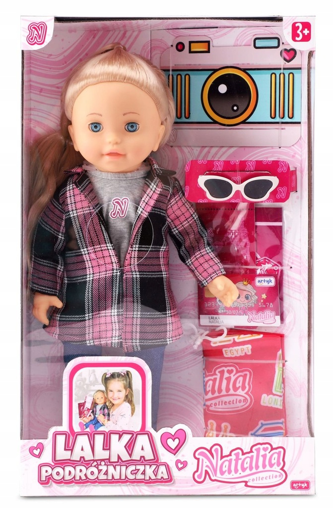 ARTYK Lalka NATALIA podróżniczka mówiąca PL śpiewa opowiada 41 CM ...
